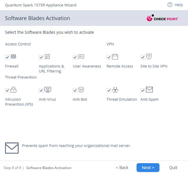 Software Blade Activation