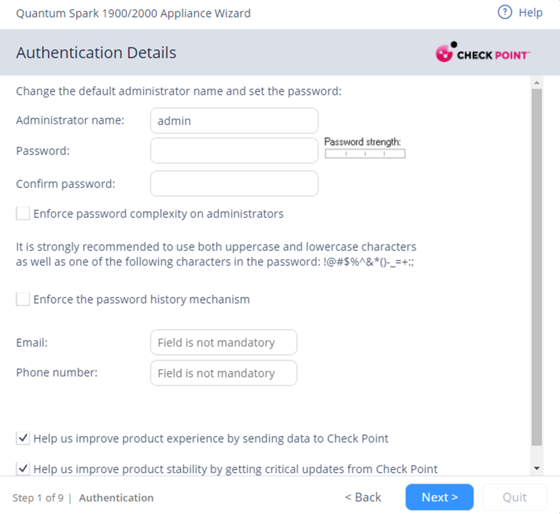 Authentication Details Authentication Details