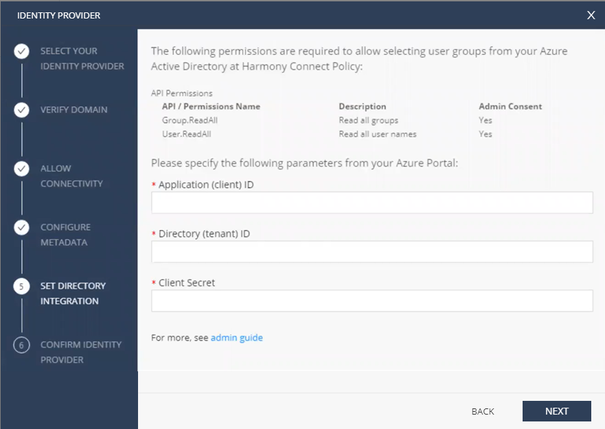 Identity Provider Settings