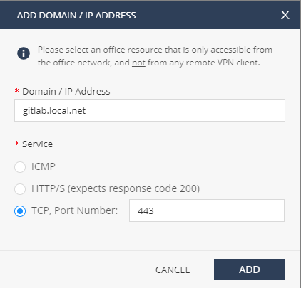 Harmony Connect Agent Settings