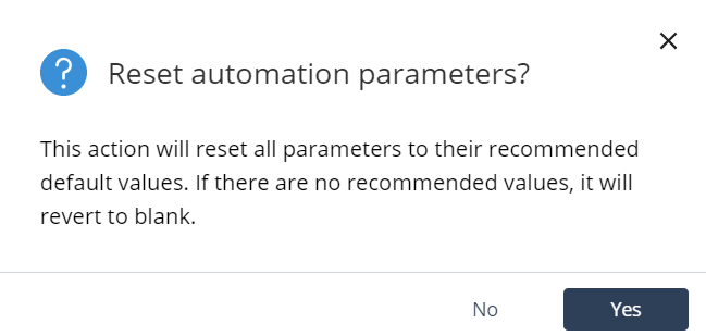 Configuring The Automation Parameters