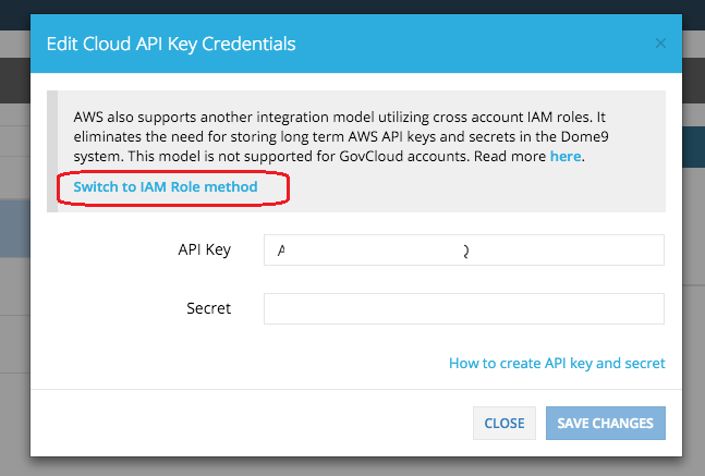 CloudGuard AWS アカウントコネクションをIAM ユーザからクロスアカウントロールに変換する