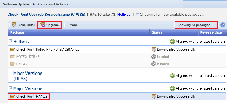 Check Point Upgrade Service Engine (CPUSE) - Gaia Deployment Agent